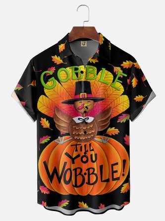 Moisture-wicking Thanksgiving Turkey Gobble Till You Wobble Chest ...