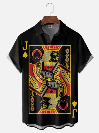 Moisture-wicking Casino Poker Texas Hold'em Chest Pocket Casual Shirt ...