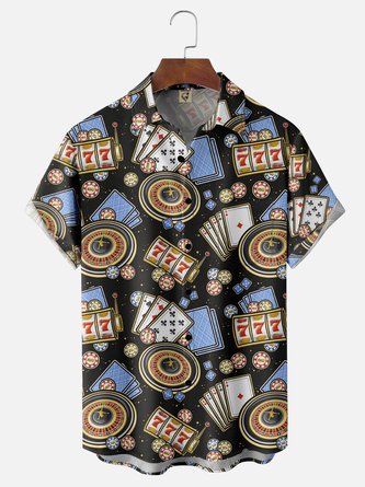 Moisture-wicking Casino Slots Texas Hold'em Poker Roulette Chest Pocket ...