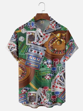 Moisture-wicking Casino Poker Roulette Chips Slot Machines Chest Pocket ...