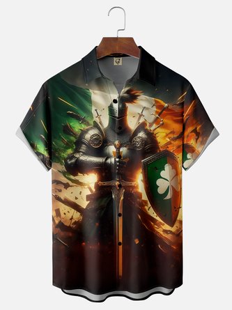 Moisture-wicking St. Patrick's Day Irish Flag Shamrock Knight Chest ...