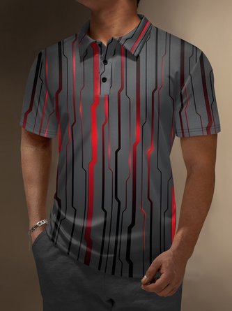 Moisture Wicking Artistic Abstract Mechanical Texture Golf Polo | hardaddy