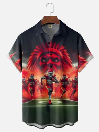 Moisture-wicking Sports Football Player Chest Pocket Casual Shirt ...