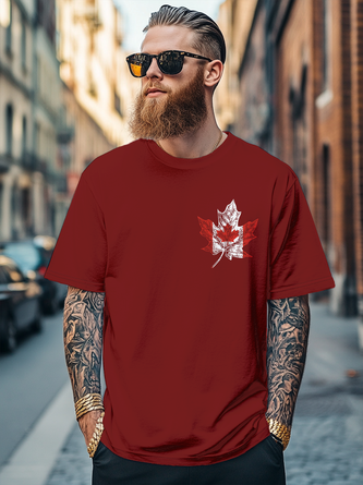 Men's Canada Day Funny Maple Leaf Fitted T-shirts | hardaddy