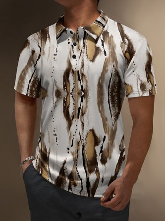 Moisture Wicking Abstract Wood Grain Texture Short Sleeve Golf Polo ...