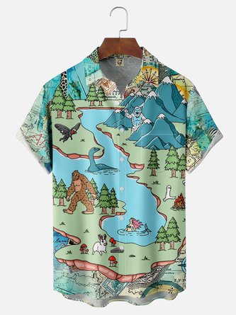 Hardaddy X Kimprut Imut Moisture Wicking Map Bigfoot Chest Pocket ...