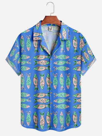 Moisture-wicking Sardine Fish Rosert Camp Shirt | hardaddy