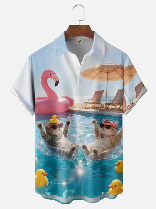 Buy hawaiian shirts for men casual resort wear 2024, Down Button Shirts ...